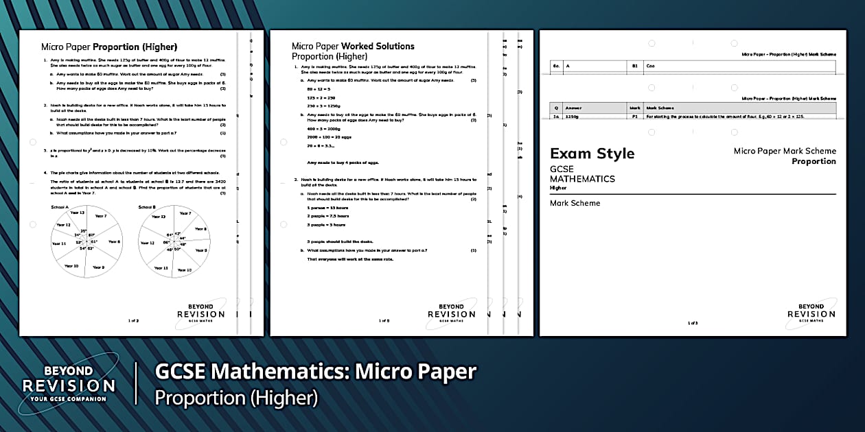 👉 Micro Mock: GCSE Proportion Questions | Beyond Maths