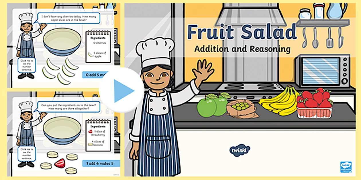 👉 Fruit Salad Number Bonds to 5 PowerPoint - Twinkl