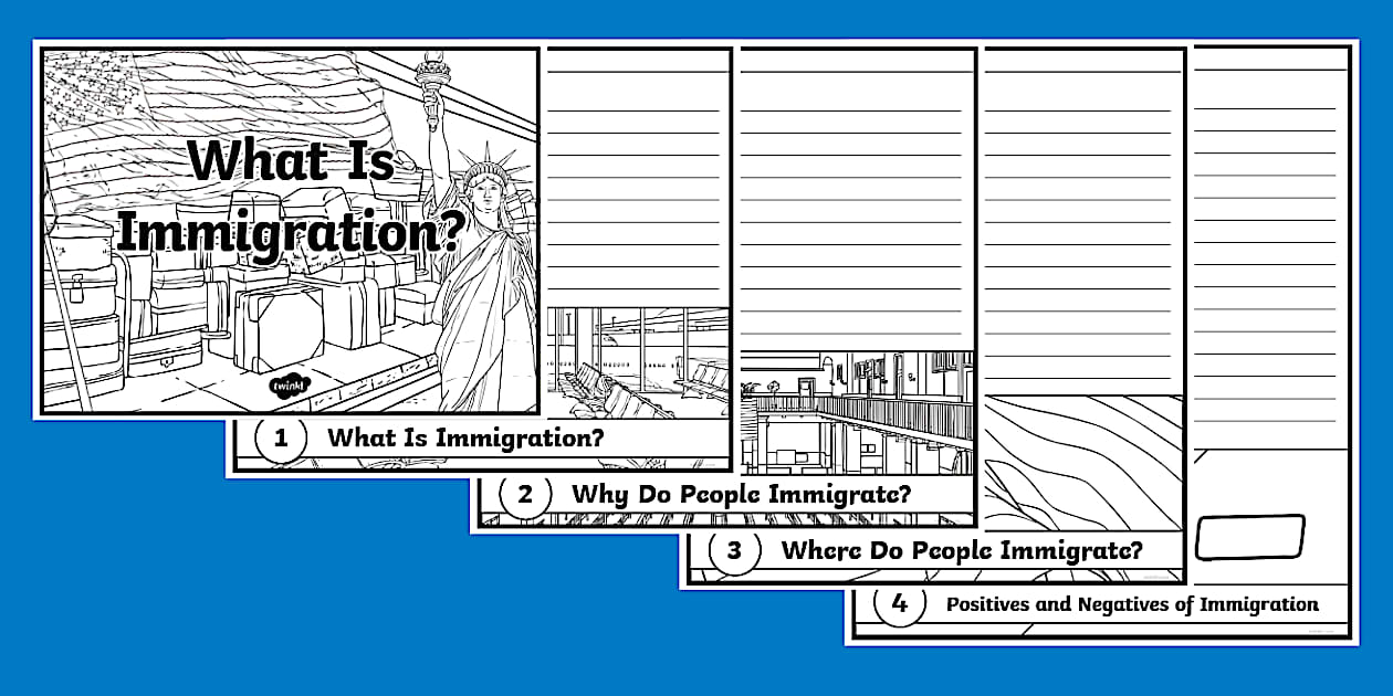 What Is Immigration? Flipbook for 3rd-5th Grade - Twinkl