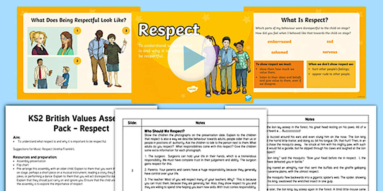 British Values Respect Assembly Pack | Interactive Assembly