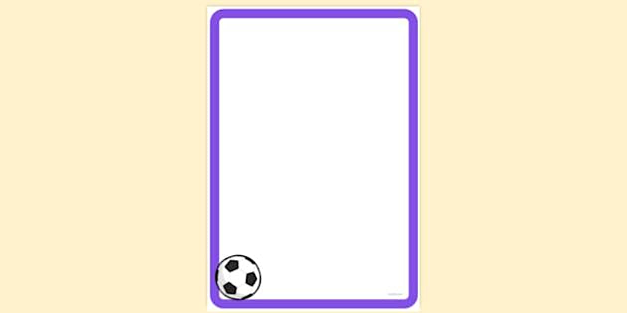Football Themed Page Border | Page Borders | Twinkl