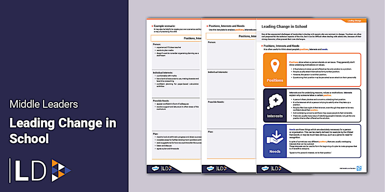 Leading Change in School | Leading School Change - Twinkl