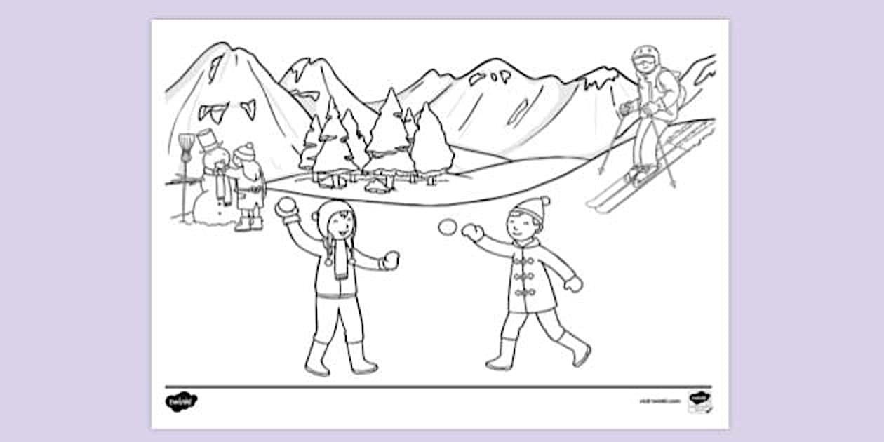 Winter Time Colouring Page | Colouring | Colouring Sheets