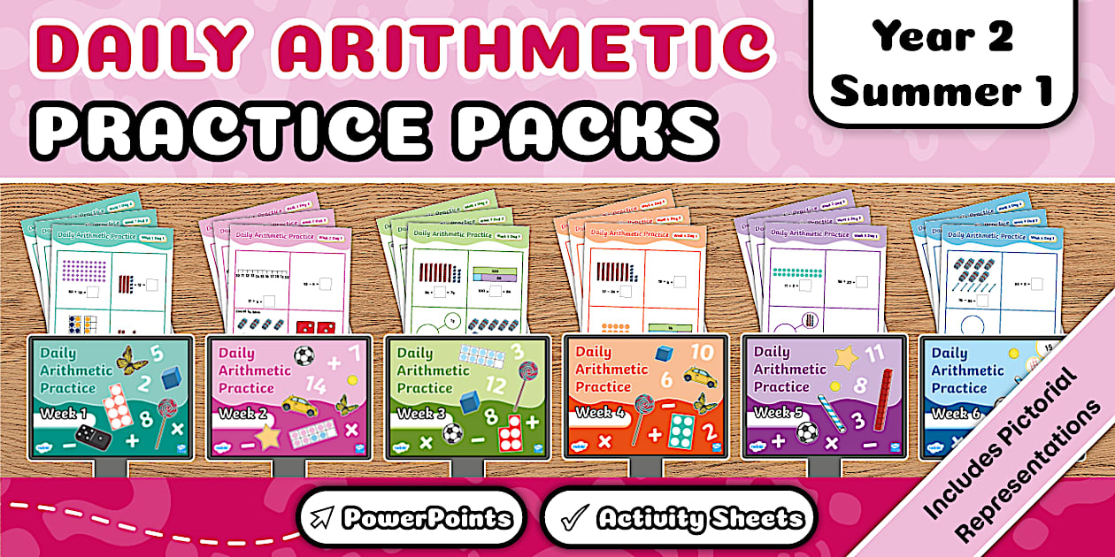 👉 Year 2 Summer 1 Daily Arithmetic Practice Pack - Twinkl