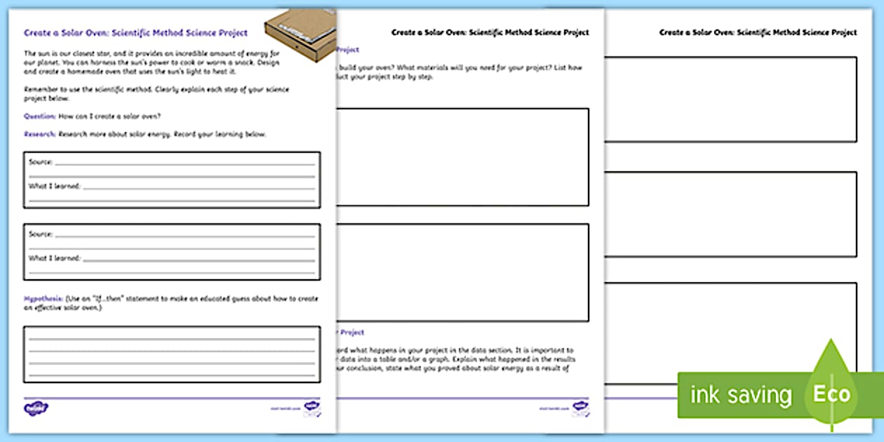 Create a Solar Oven Fifth Grade Science Project and Rubric