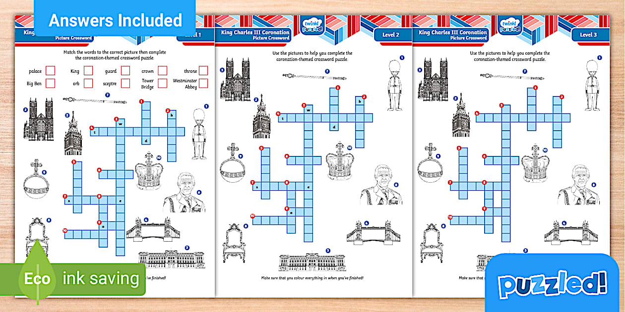 King Charles III Coronation Crossword | Twinkl Puzzled
