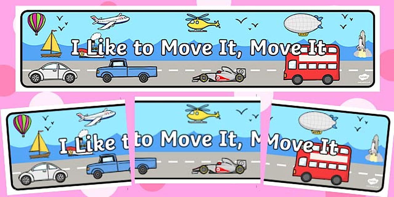Dyslexic I Like to Move It, Move It Banner (teacher made)