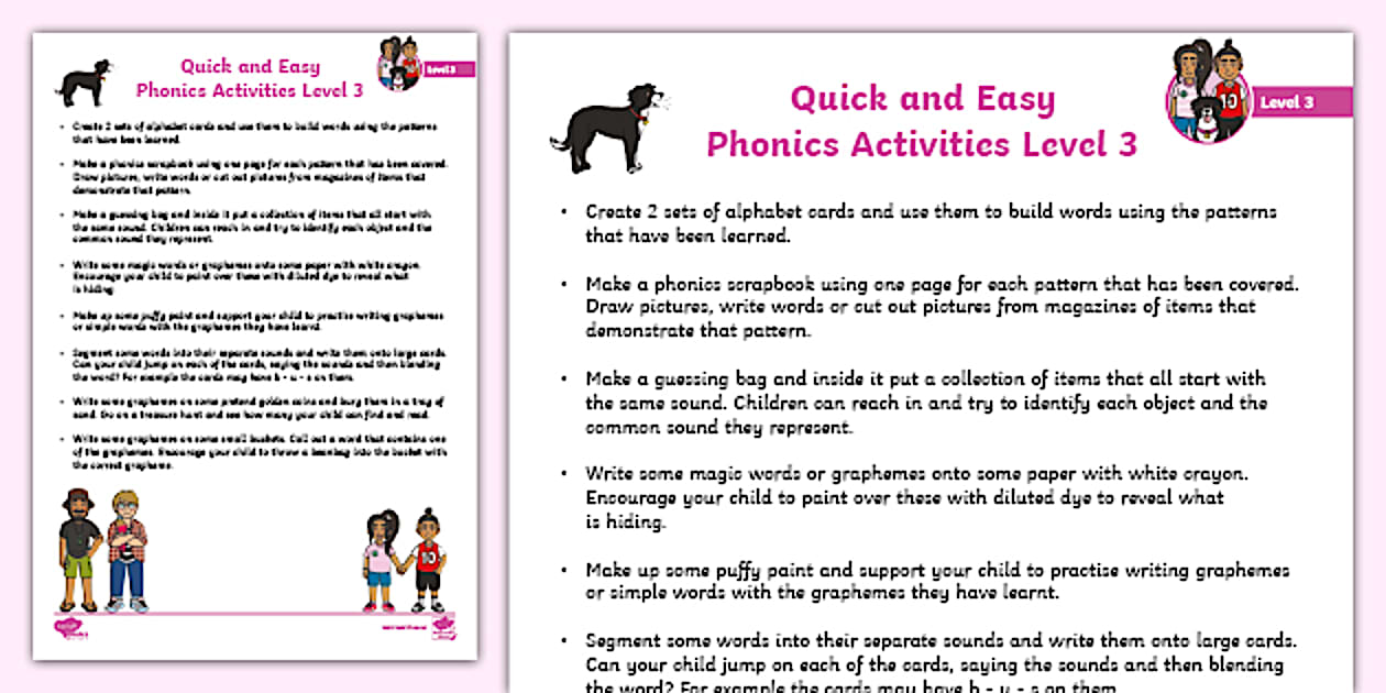 NZ Phonics: Level 3: Quick Phonics Activities - Twinkl