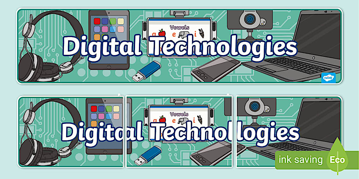 Digital Technologies Display Banner (Hecho por educadores)