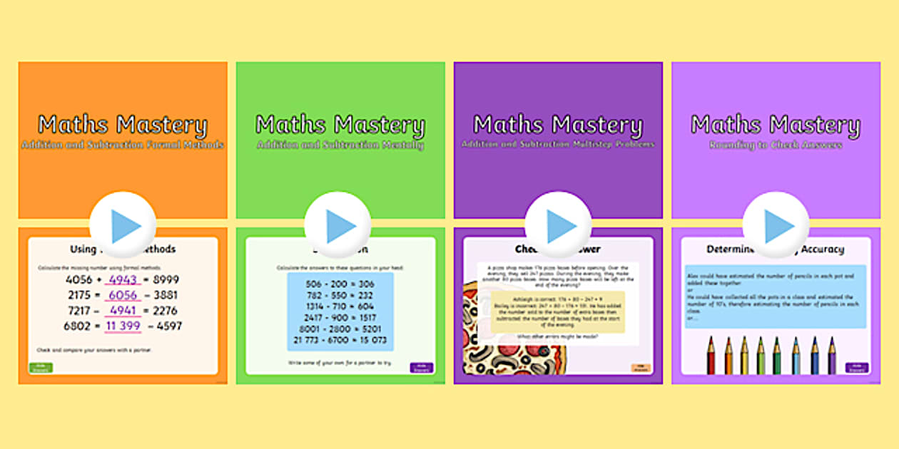 Year 5 Addition and Subtraction Maths Mastery Activities Resource Pack