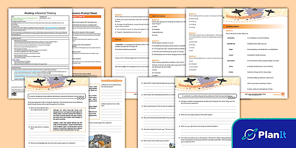 Year 6 'Code-Cracking for Beginners': Reading Lesson 9