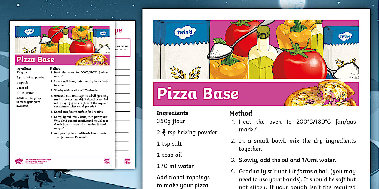Awesome Pizza Recipe (teacher made) - Twinkl