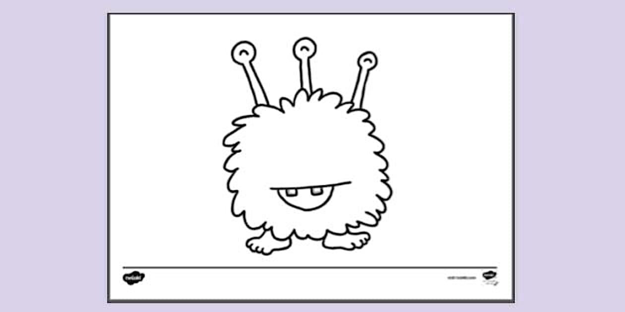 Monster Colouring Sheet | Colouring Sheets - Twinkl