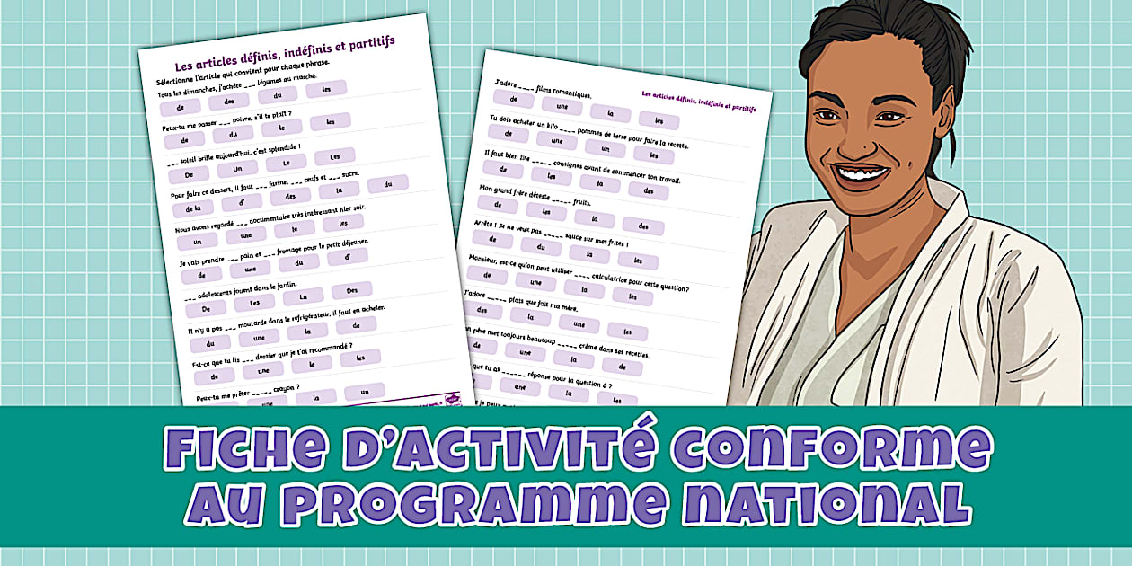 Les articles définis, indéfinis et partitifs