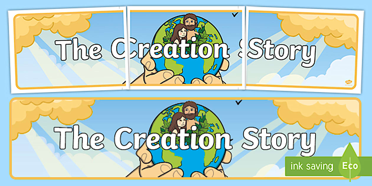 Dyslexic Adam and Eve Creation Story Display Banner - Twinkl
