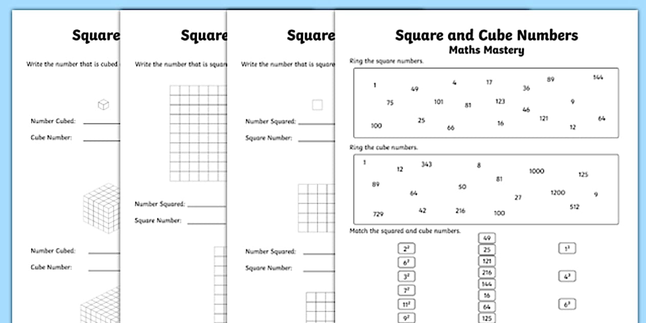 Multiplication and Division Square and Cube Numbers Maths Mastery ...