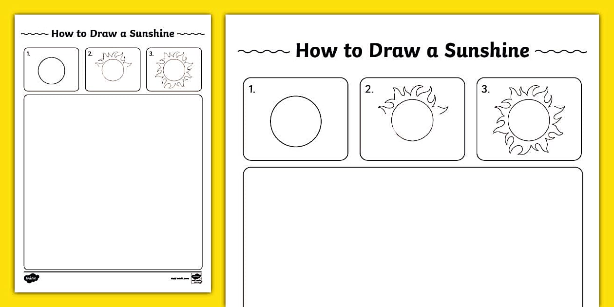 How to Draw a Sunshine Activity (Teacher-Made) - Twinkl