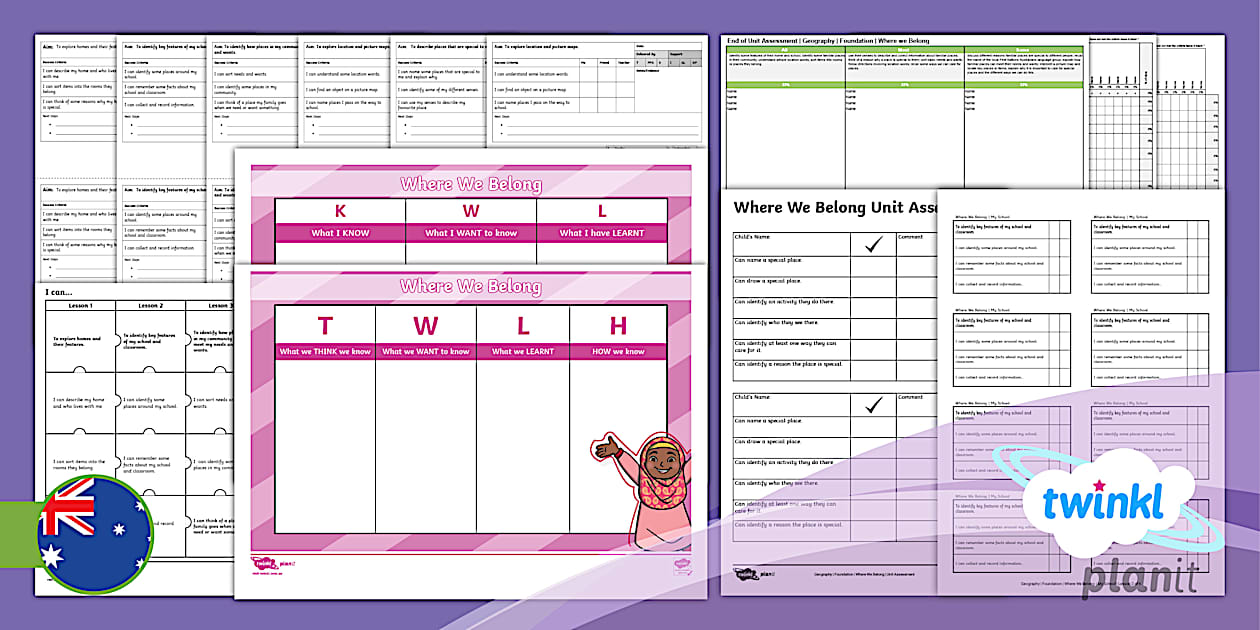 Foundation HASS Geography Where We Belong Assessment Pack