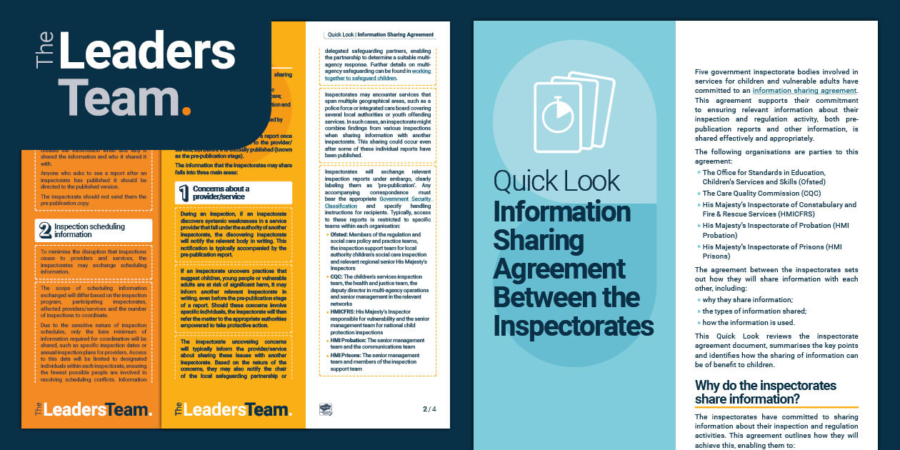 Inspectorate Information Sharing Quick Overview