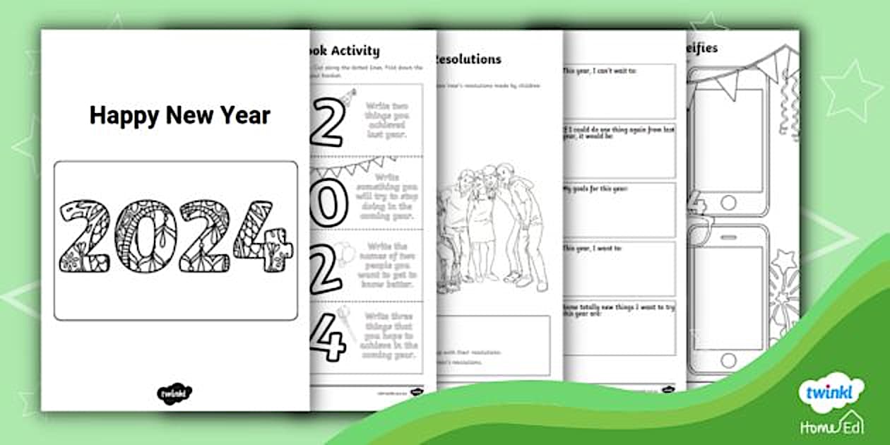 Home Education Australia New Year Mini Booklet 2024 - Twinkl
