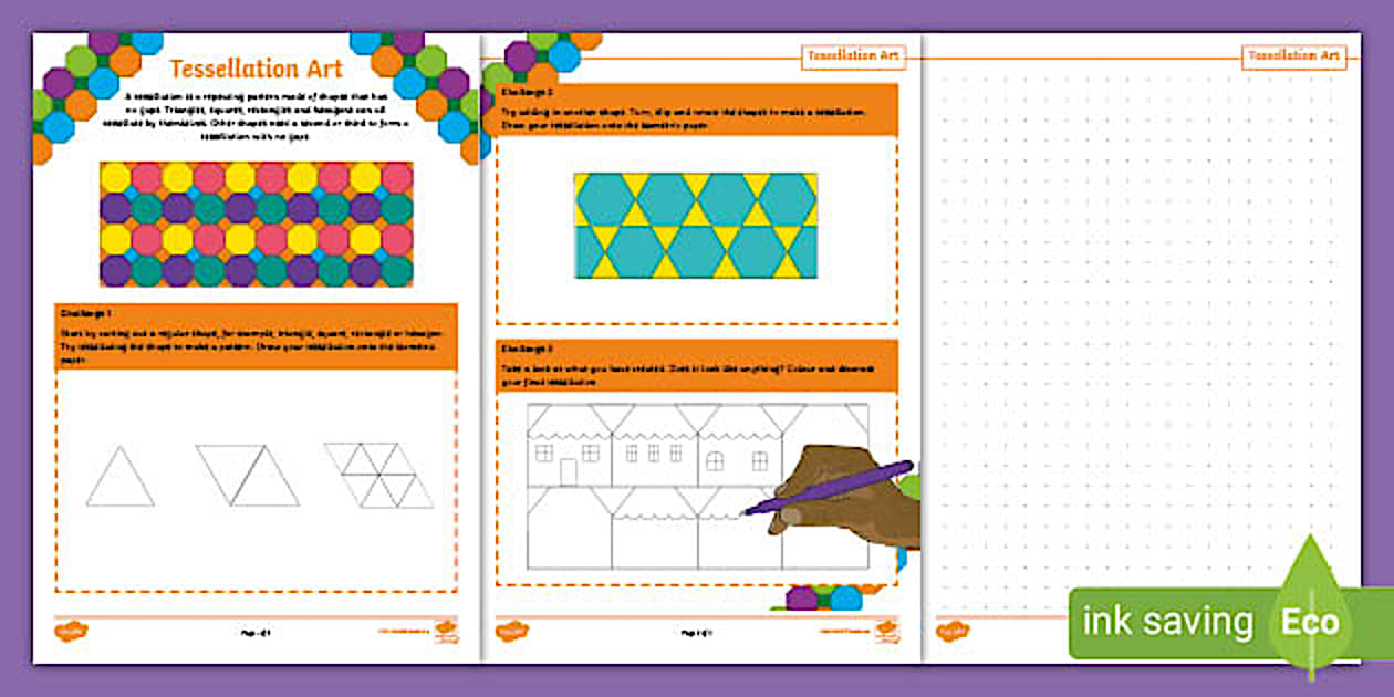 Tessellation Art Activity - Years 3-4 - Art (teacher made)