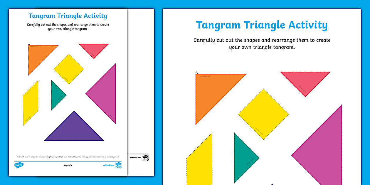 👉 Triangle Tangram Puzzle Activity - Twinkl
