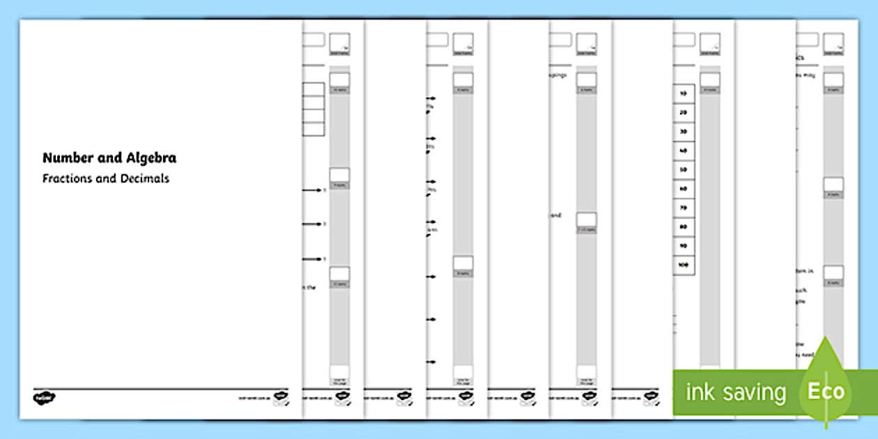 Year 5 Number and Algebra Assessment Pack (teacher made)