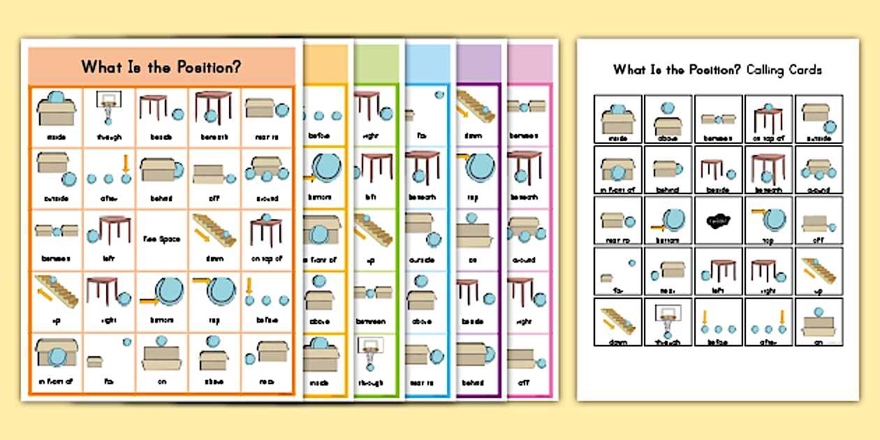 Positional Language Bingo (Teacher-Made) - Twinkl