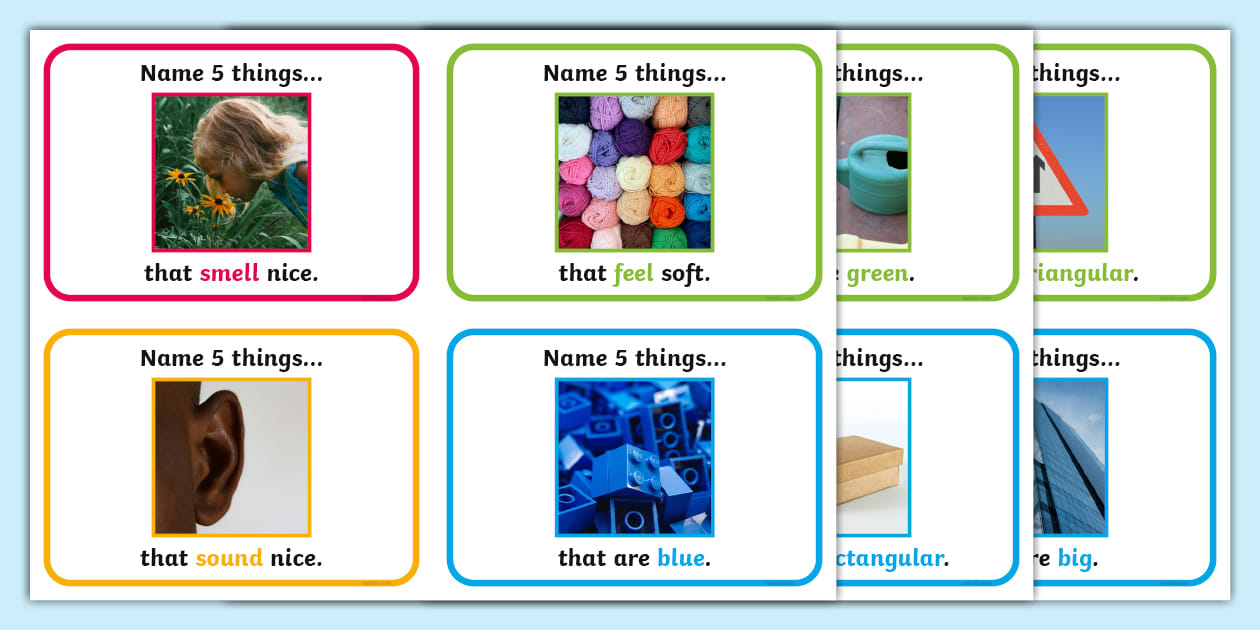 Name 5 Things Photo Challenge Cards (teacher made) - Twinkl