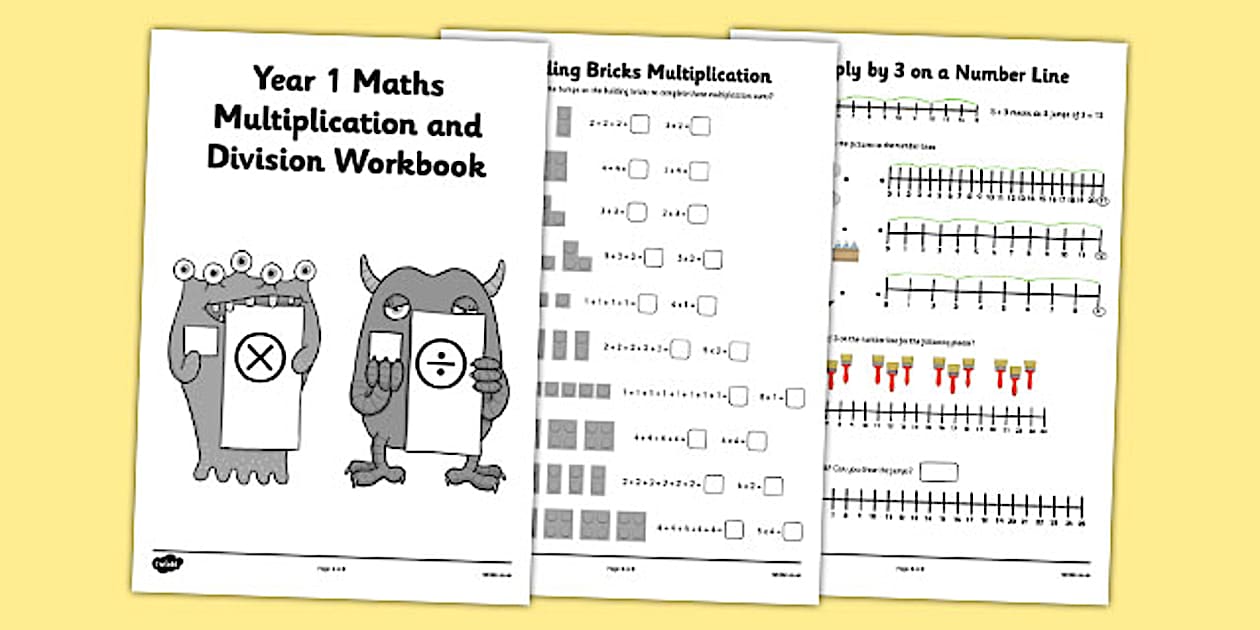 Year 1 Maths: Multiplication and Division Workbook - Twinkl