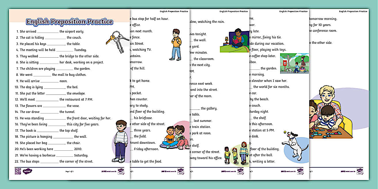 English Preposition (teacher made) - Twinkl