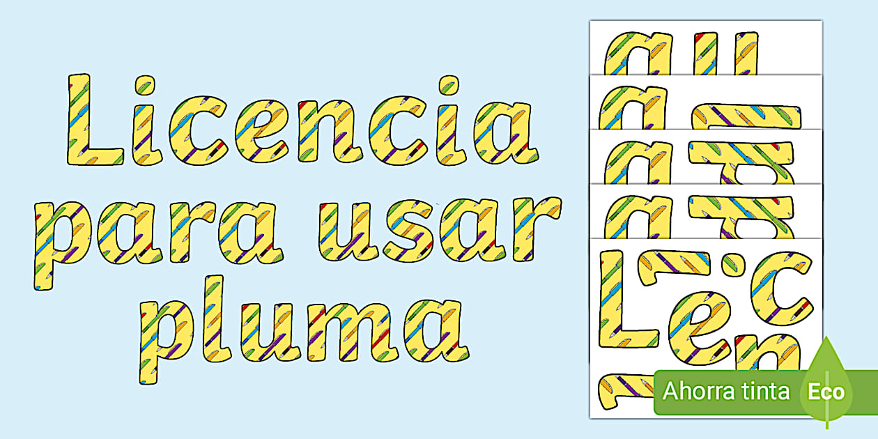 Letras - Licencia para usar pluma (teacher made) - Twinkl