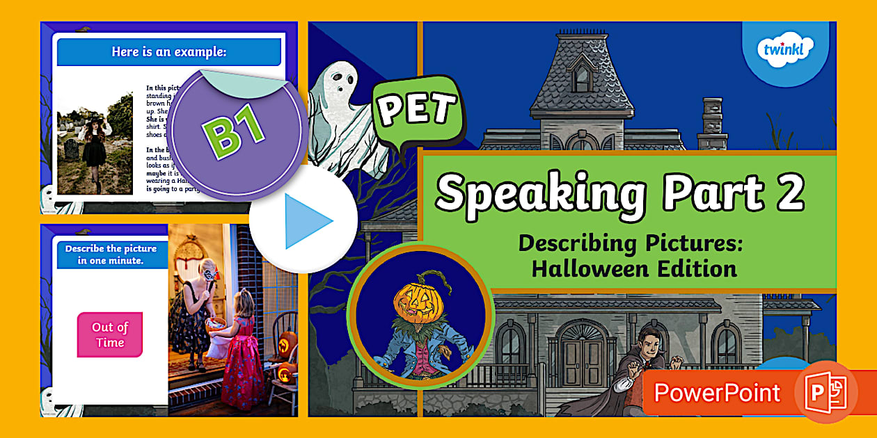 B1 Preliminary (PET) Speaking Part 2 (Halloween) - Twinkl