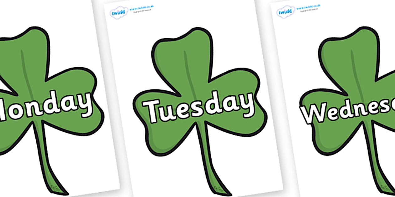 Days of the Week on Clovers