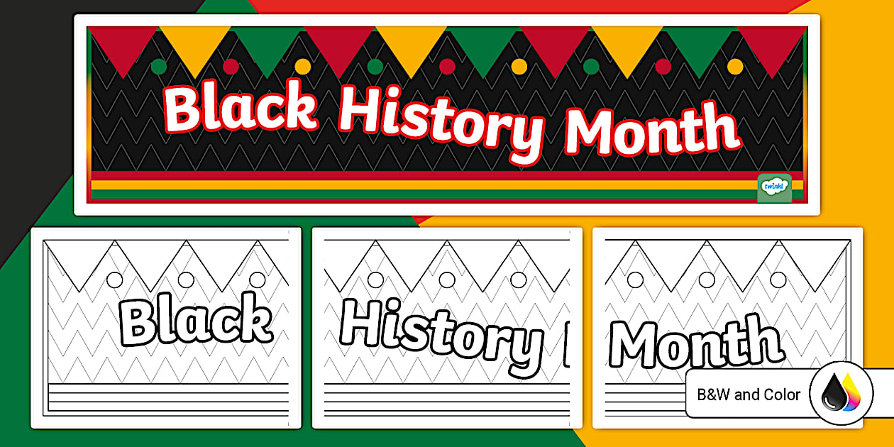 Black History Month Banner for Bulletin Boards | Twinkl USA