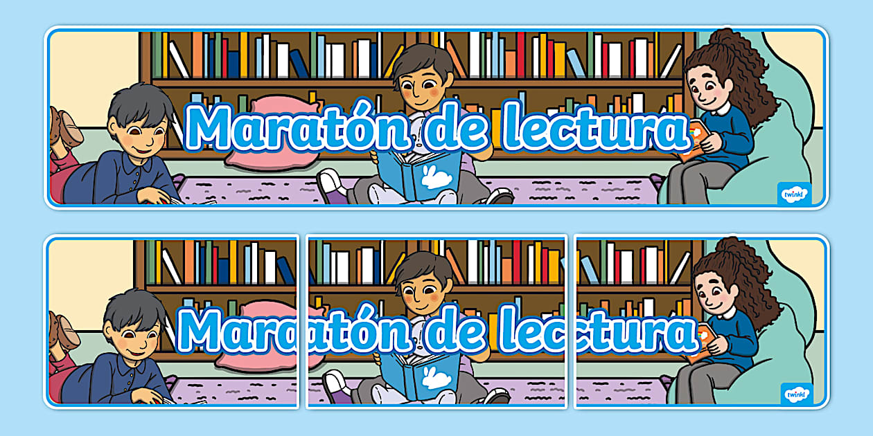 Cartel de maratón de lectura | Recursos educativos Twinkl