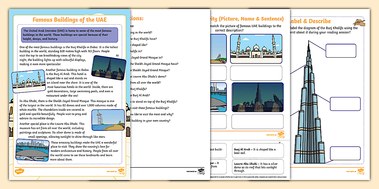 Famous Buildings in the UAE Guided Reading Pack