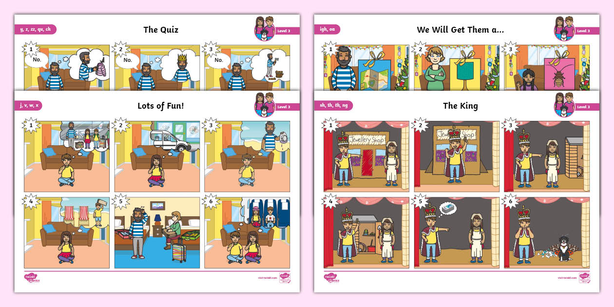 Twinkl Phonics Level 3 Minibooks- Comic Strip Version