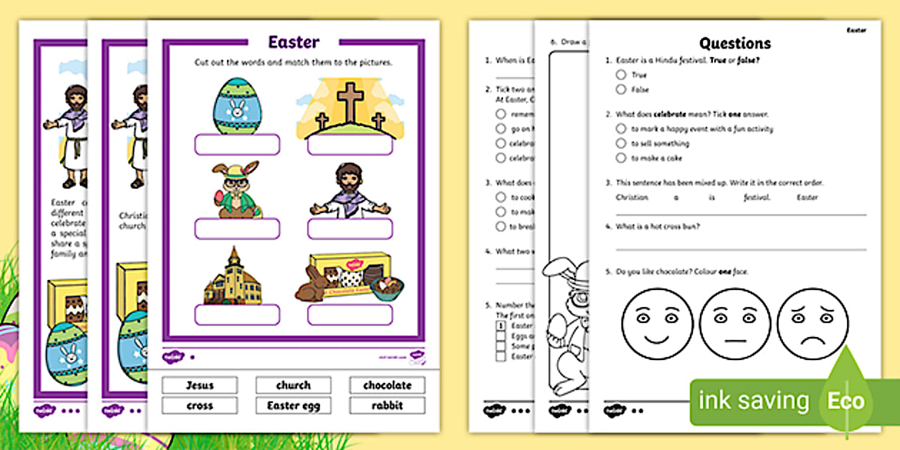Let's Learn About Easter Differentiated Reading Comprehension