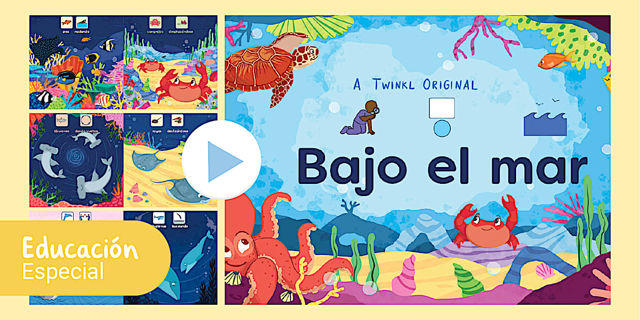Cuento con pictogramas: Bajo el mar - Twinkl Symbols