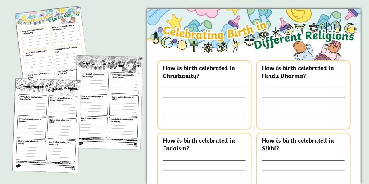 Celebrating Birth in Different Religions Fact File Template