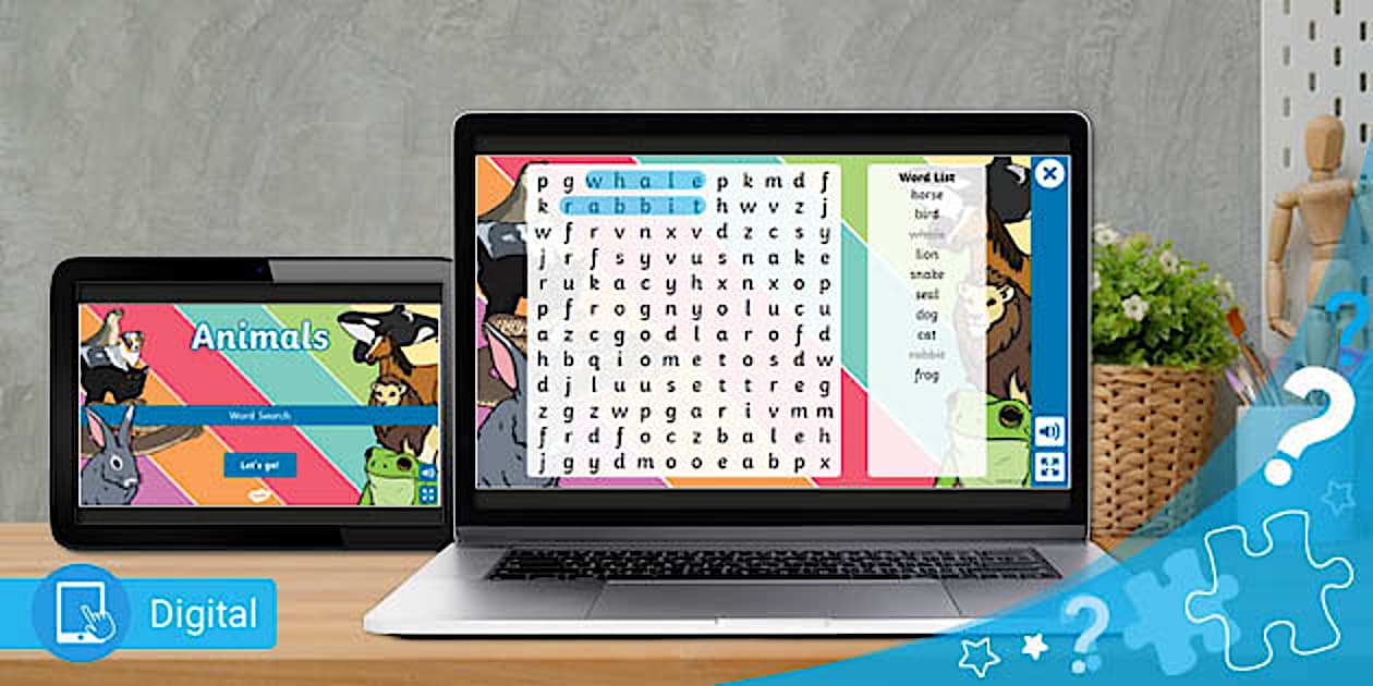 Interactive Animals Themed Word Search | Twinkl Go! - Twinkl