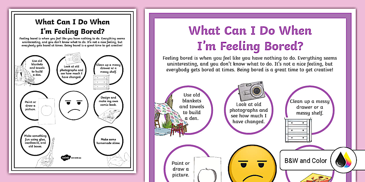 Emotions - What Can I Do When I'm Feeling Bored? Poster