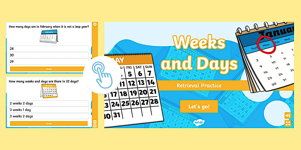 👉 Retrieval Practice: Weeks and Days Maths Interactive Quiz