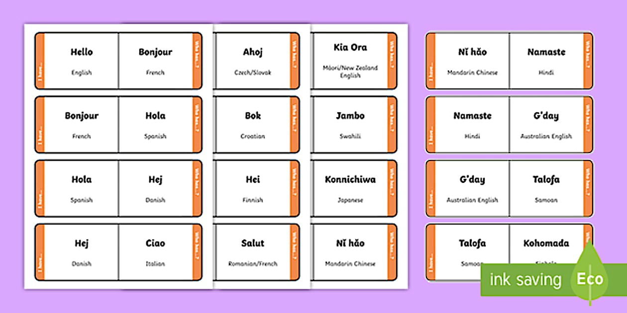 Hello Around the World Loop Cards (teacher made) - Twinkl