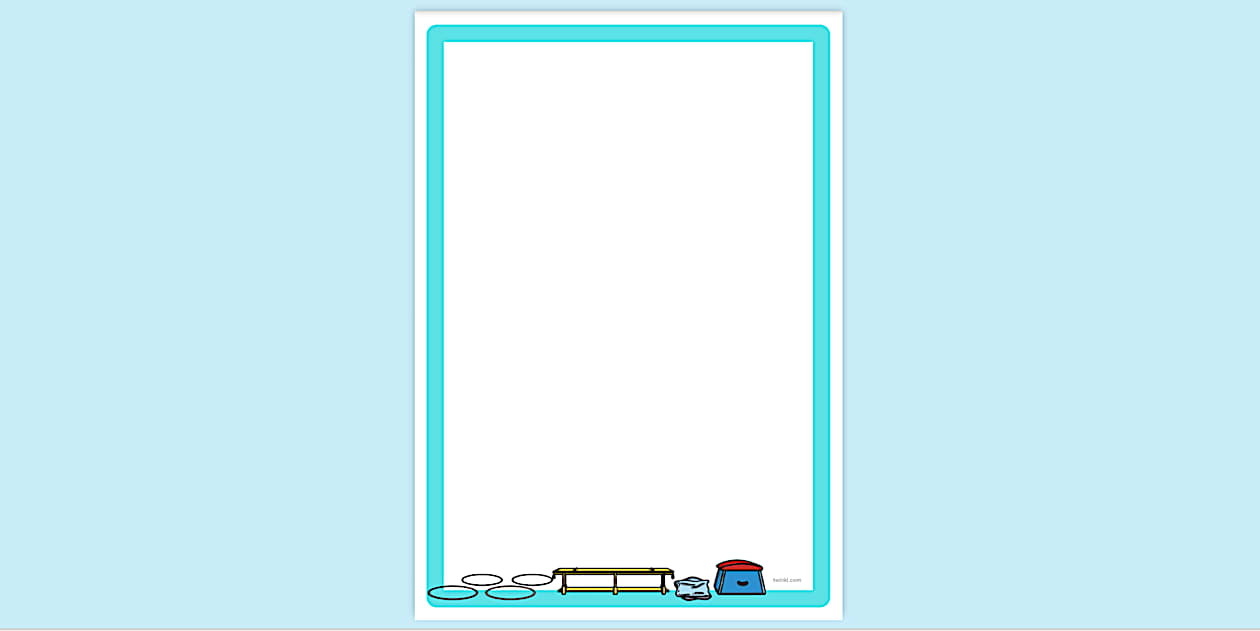 Gym Page Border | Page Borders | Twinkl