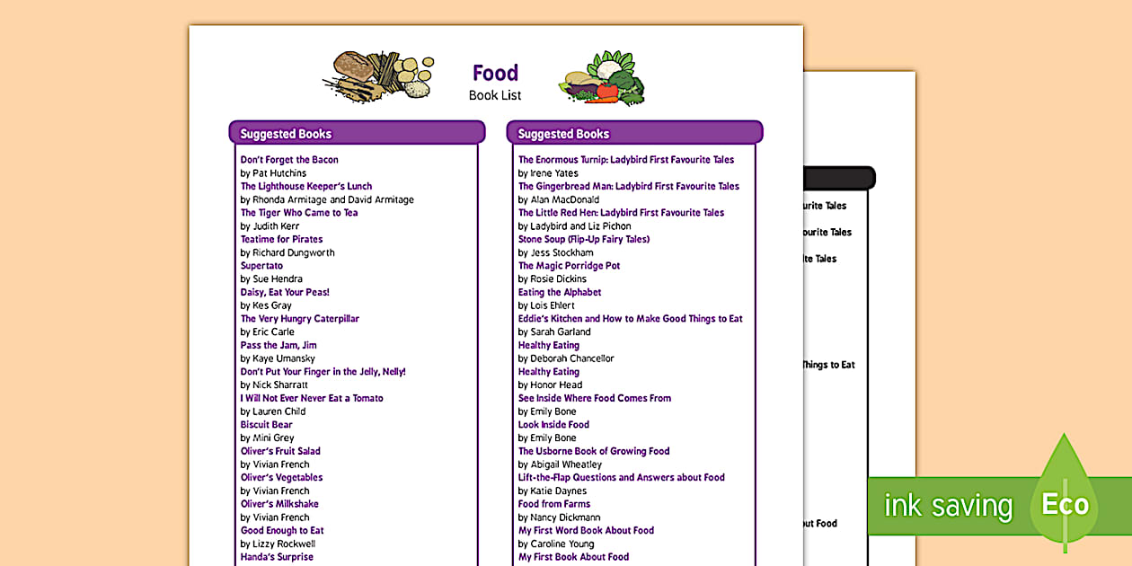 Food-Themed Book List - Twinkl