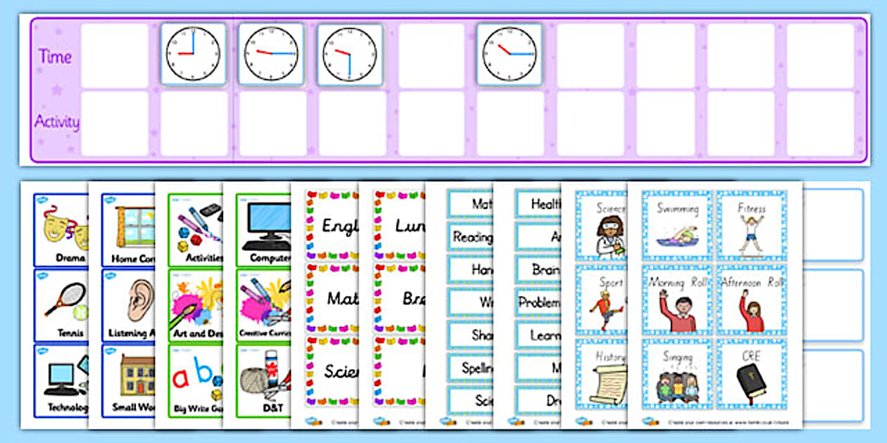 Visual Timetable Resource Pack (teacher made) - Twinkl