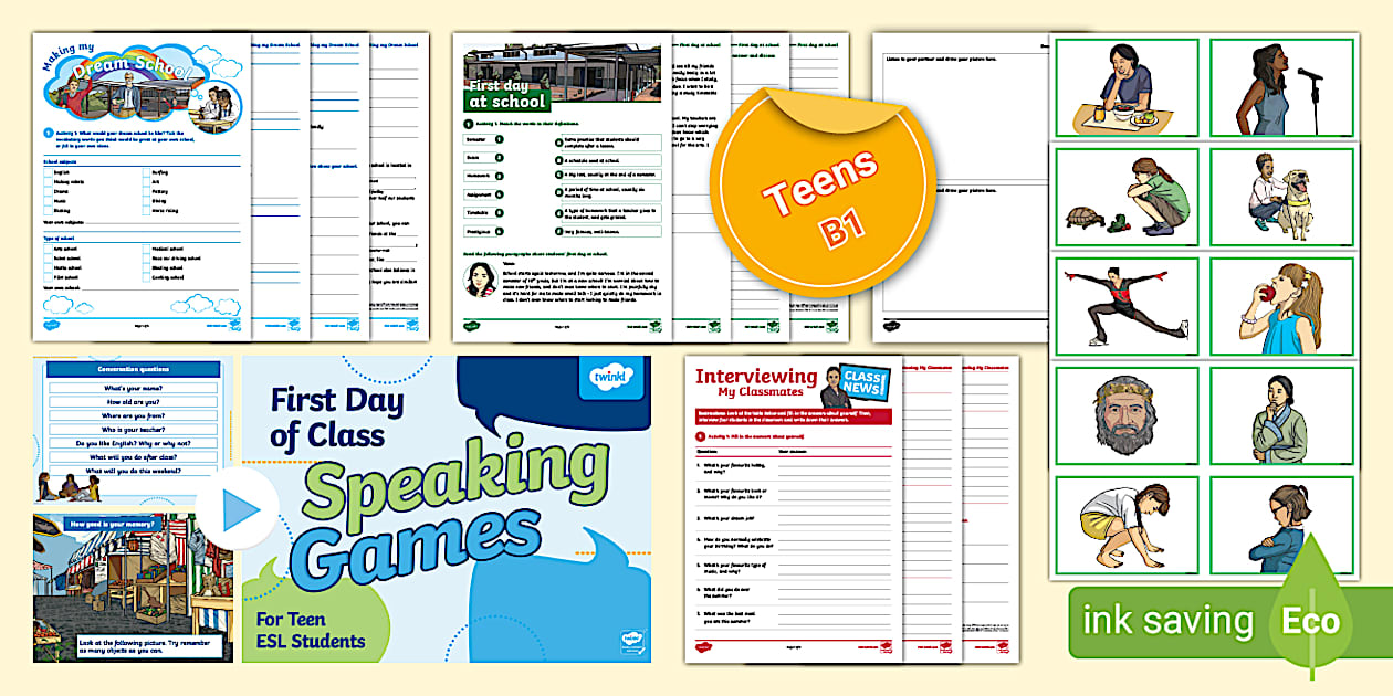 ESL Back to School: First Day Activity Pack [Teens, B1]