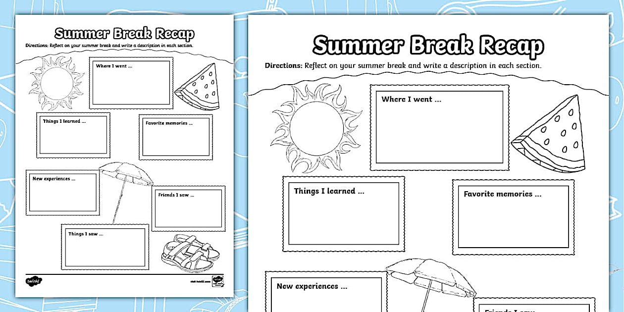 Seventh Grade Back to School Summer Break Recap